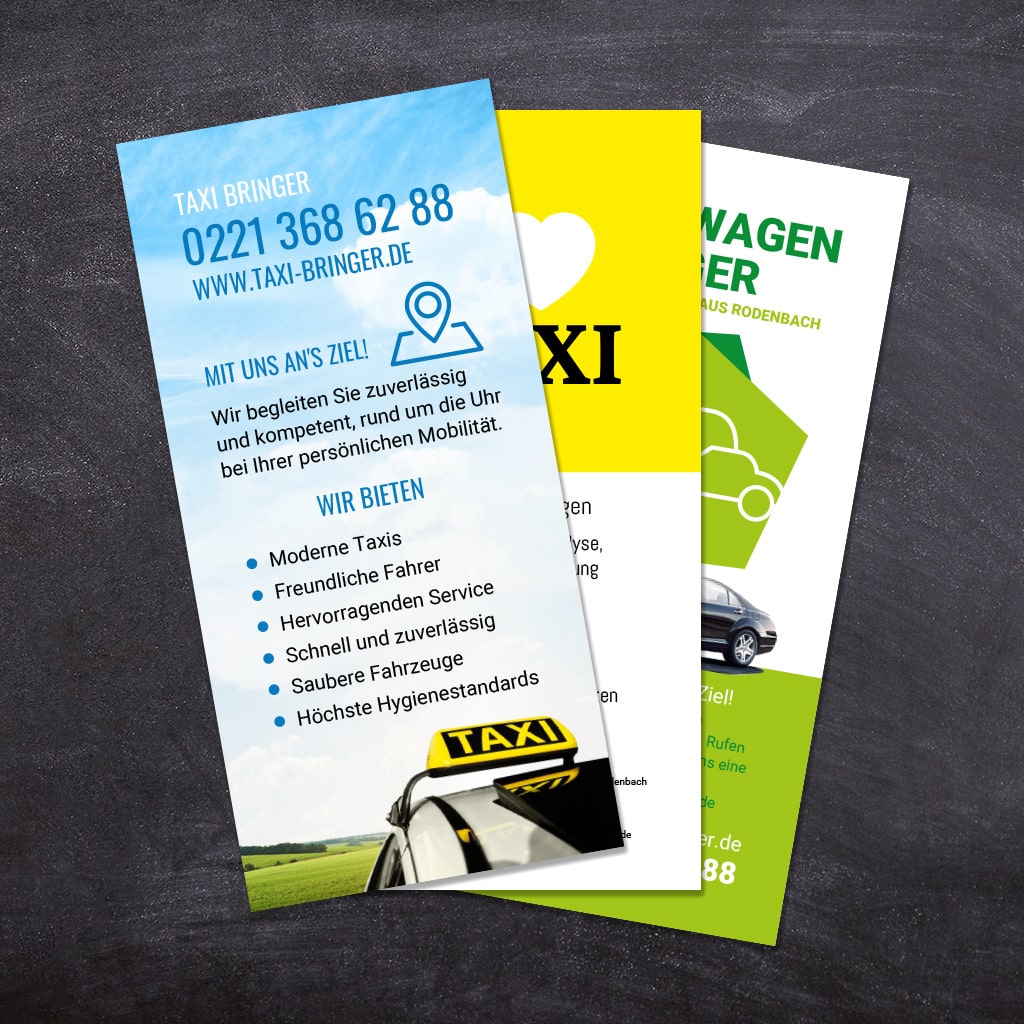 Flyer gestalten – So werben Sie effektiv für Ihr Taxiunternehmen ...