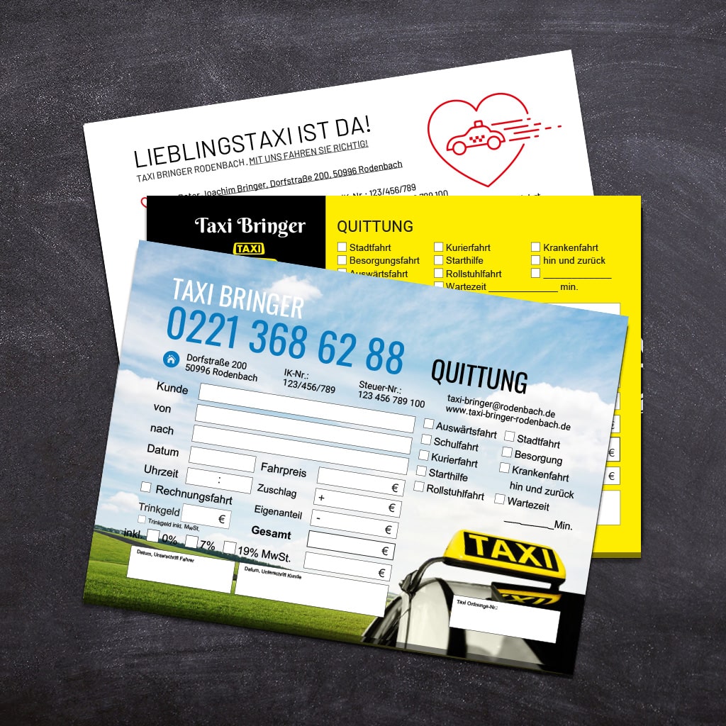 Quittungsblöcke Taxi – Taxidrucksachen.de